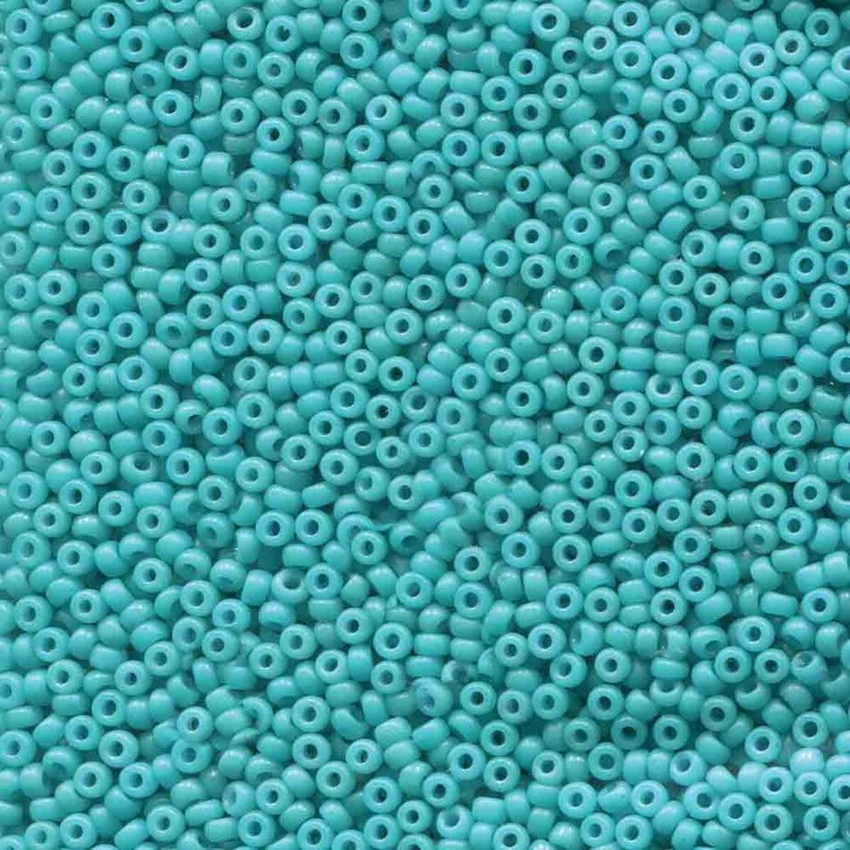 Miyuki 11/0 Seed Beads - 11-2050 - Dyed Bright Turquoise – JaValle Beads