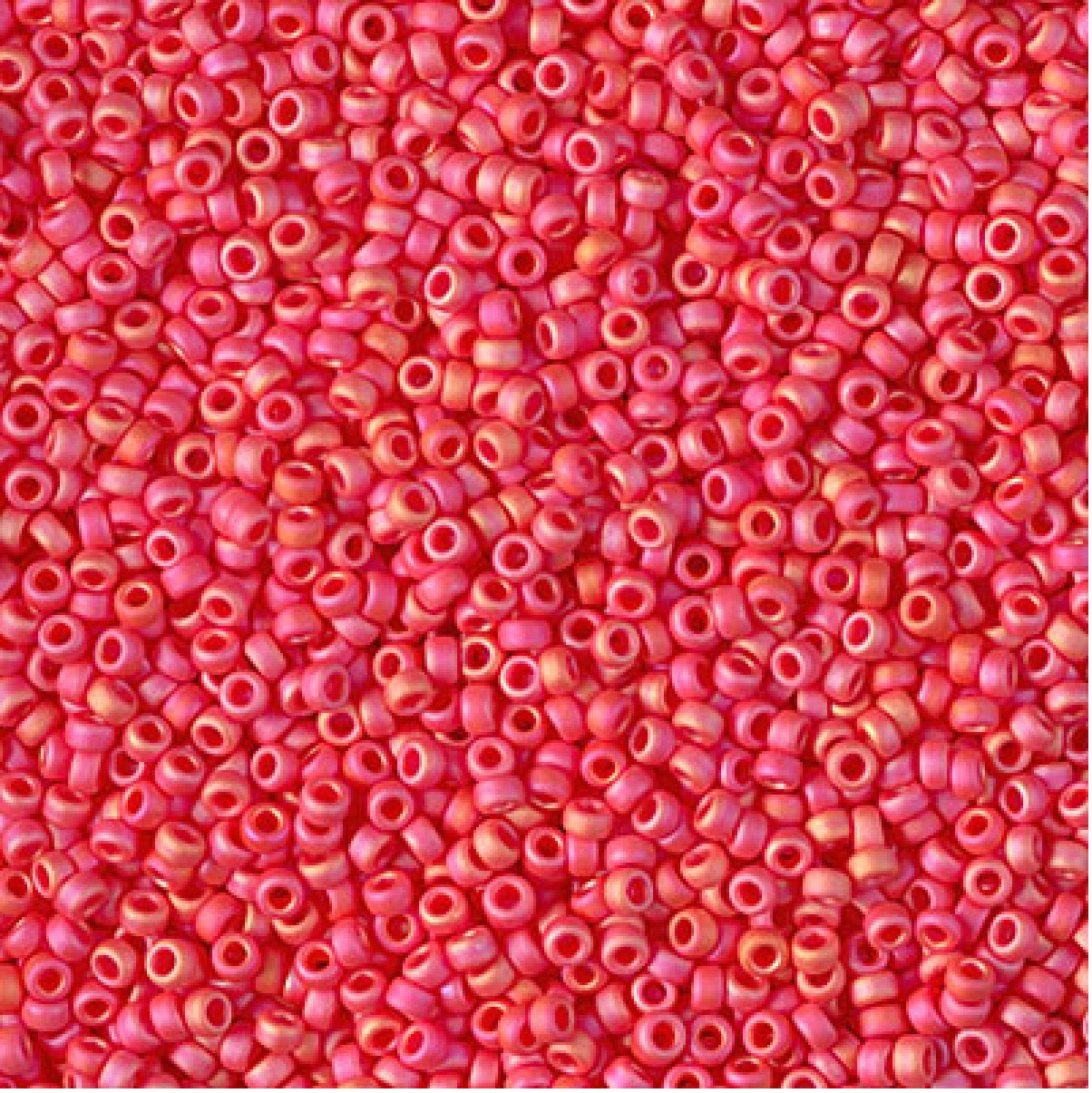 Miyuki 15/0 Seed Beads - 15-407FR - Matte Opaque Vermillion Red AB ...